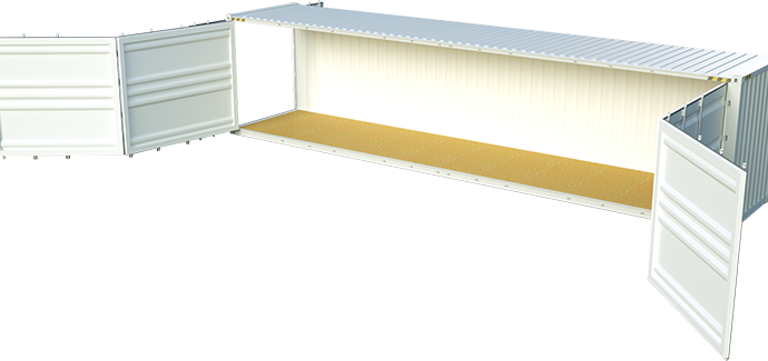 What are the interior dimensions of a 40-foot High Cube - Cubner container?